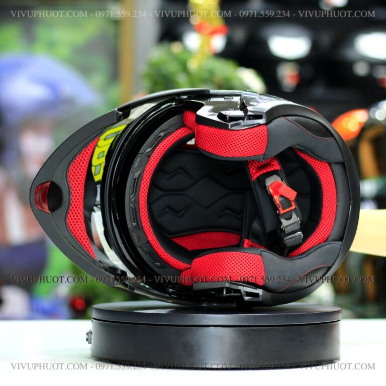 Mũ Bảo Hiểm Fullface EGO E-9 - Đen Bóng - ViVuPhượt