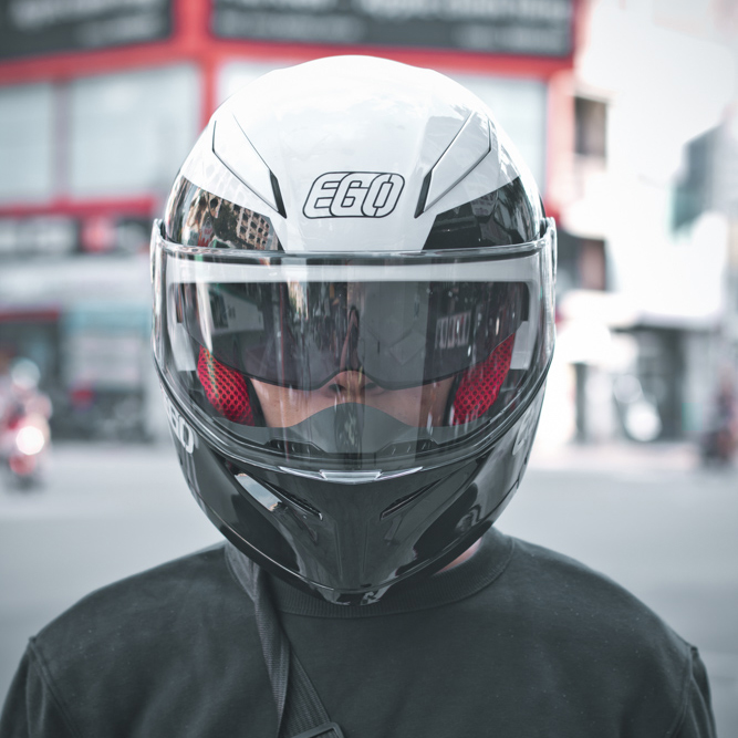 Kính Thay Thế Mũ Bảo Hiểm Ego E9 - Đen Đậm - ViVuPhượt