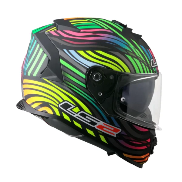 Mũ Fullface LS2 FF800 STORM II Power Black Rainbow - ViVuPhượt