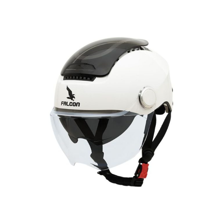 Mũ Bảo Hiểm 1/2 Falcon Bee 2 Kính - Trắng Bóng - ViVuPhượt